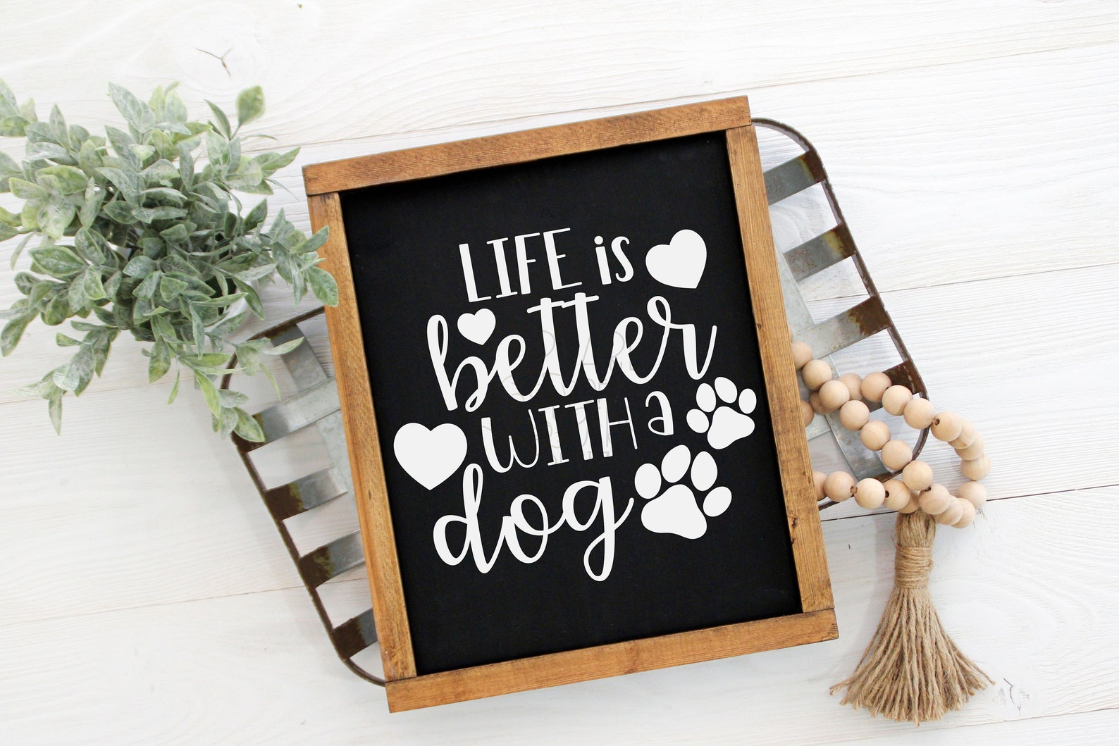 Life is Better With a Dog SVG, Dog Lover SVG, Dog Mom SVG, Paw Print ...