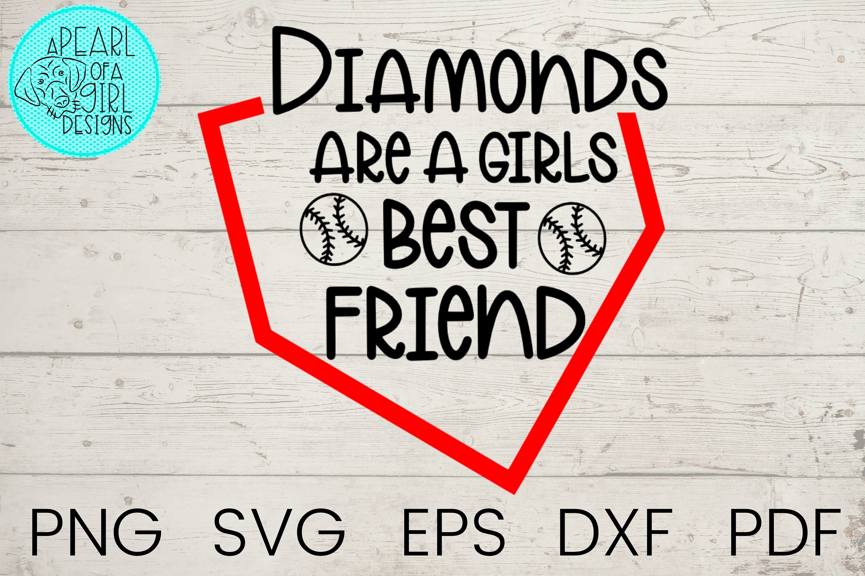 Diamonds Are a Girls Best Friend SVG, PNG Baseball, Softball Svg, Dxf ...