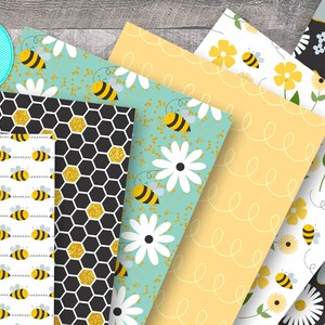 Bumblebee Digital Paper, Bumblebee Background, Bee Scrapbook Paper, Bee ...