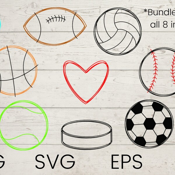 Sports Balls Svg - Etsy