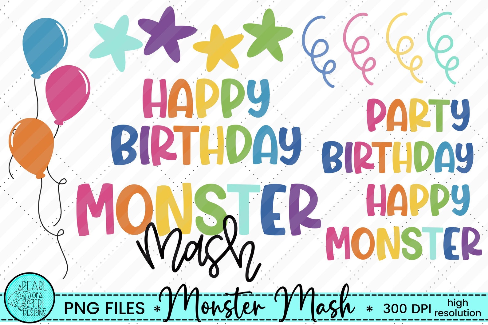 Monster Clipart, Cute Monster Clipart, Monster PNG, Monster Party, Cut ...