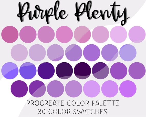 Purple Plenty Procreate Palette Color Swatches Digital | Etsy