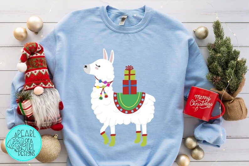 Christmas Llama Clipart, Christmas Llamas, Llama Clipart Bundle, Alpaca ...