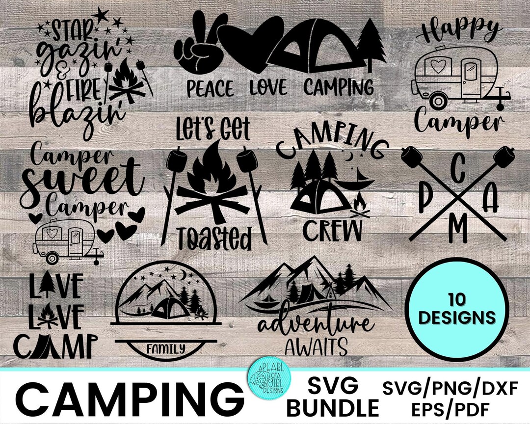 Camping SVG Bundle, Camping Svg, Camping PNG, Camper SVG, Camping ...