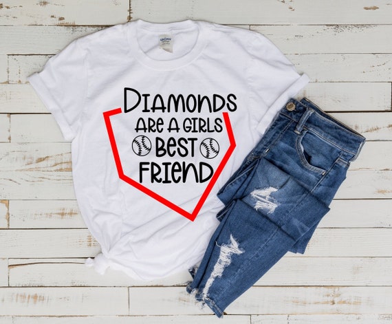 Diamonds Are a Girls Best Friend SVG PNG Baseball Softball - Etsy