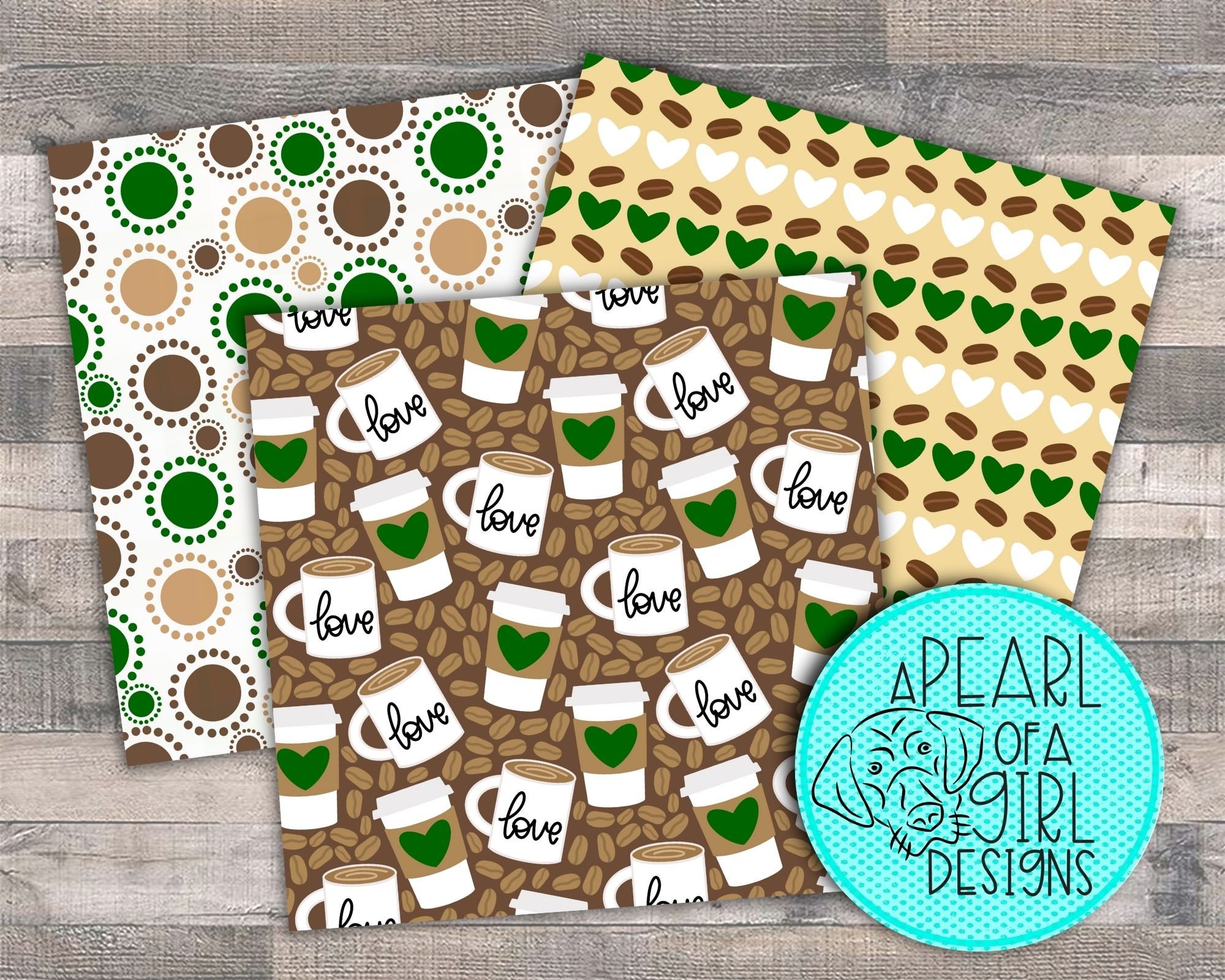 Coffee Lover Digital Paper Pack, Printable Paper, Coffee Paper ...