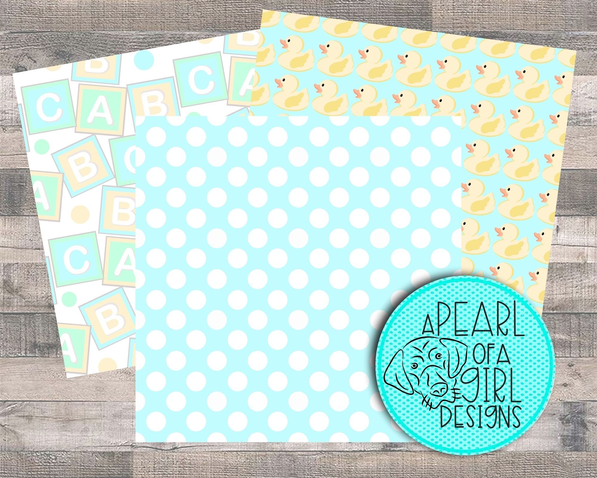 Baby Bath Digital Paper Pack, Printable Paper, Baby, Nursery, Scrapbook ...