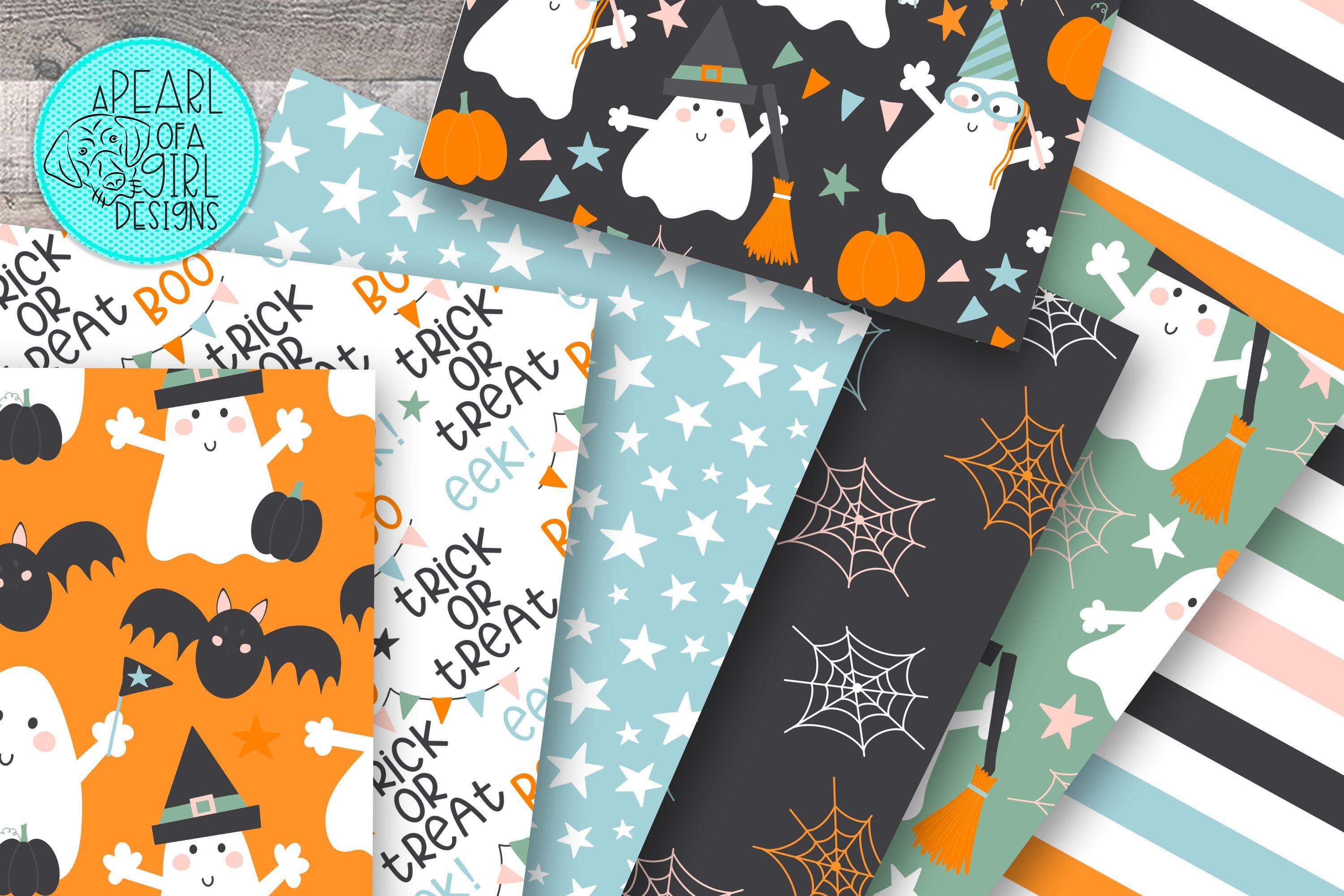 Ghost Digital Paper, Halloween Digital Paper, Ghost Party Paper ...