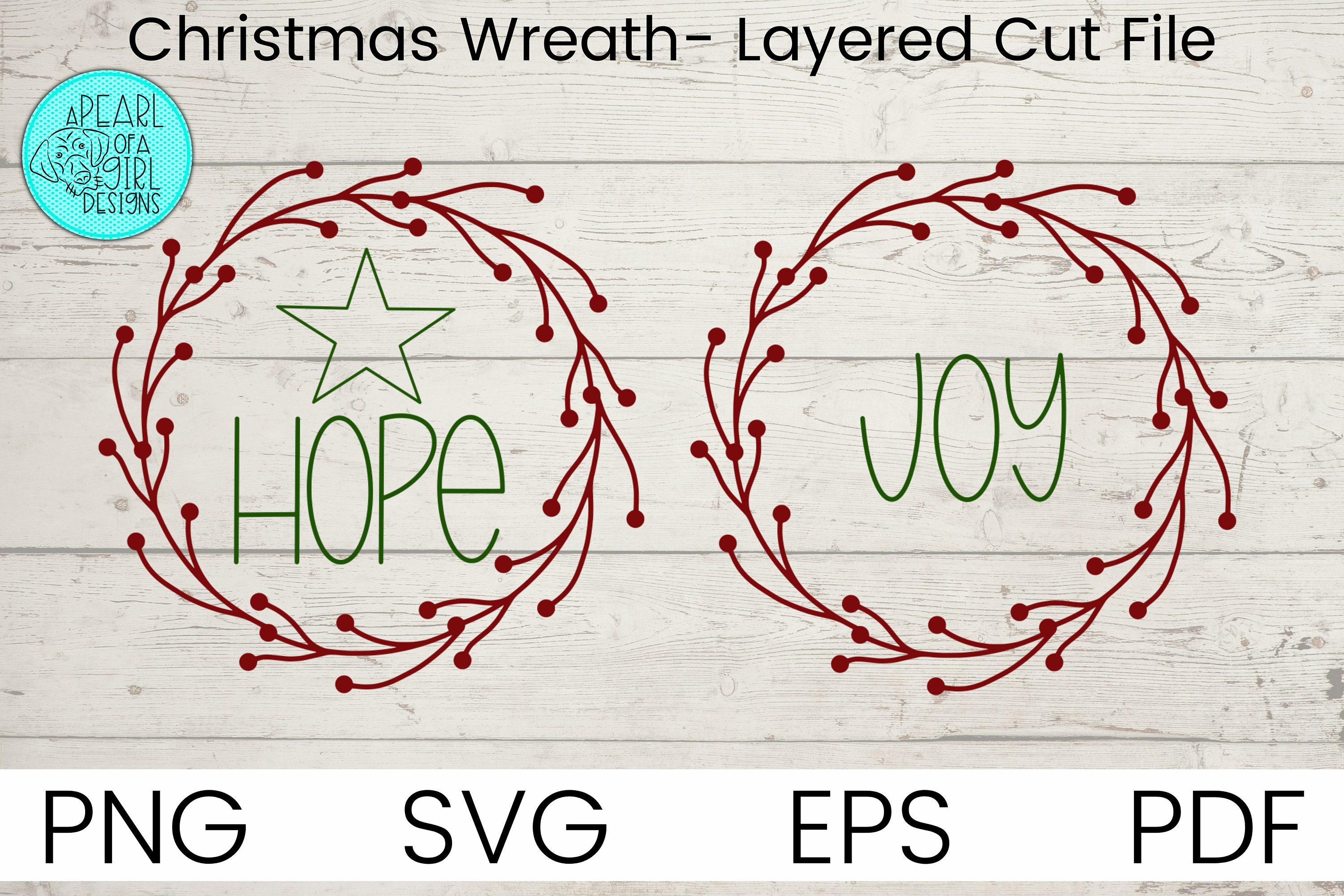 Christmas Wreath SVG Bundle, Wreath SVG, Holly Berry SVG, Christmas Svg ...
