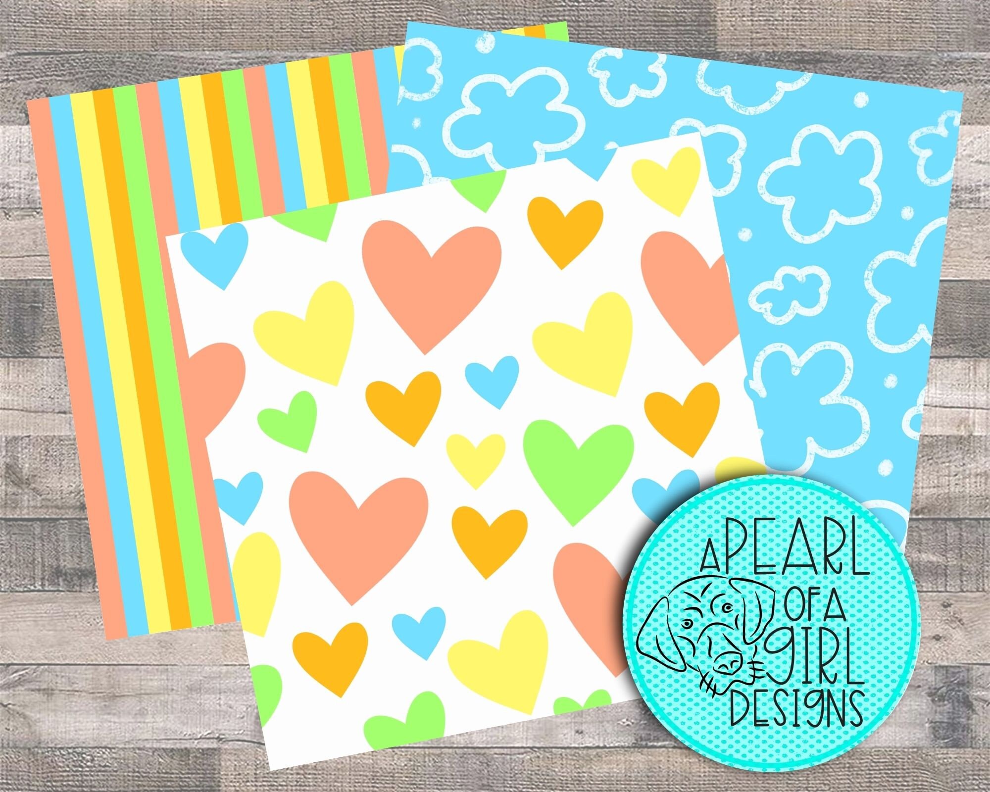 Primary Prints Digital Paper Pack, Printable Paper, Primary School ...