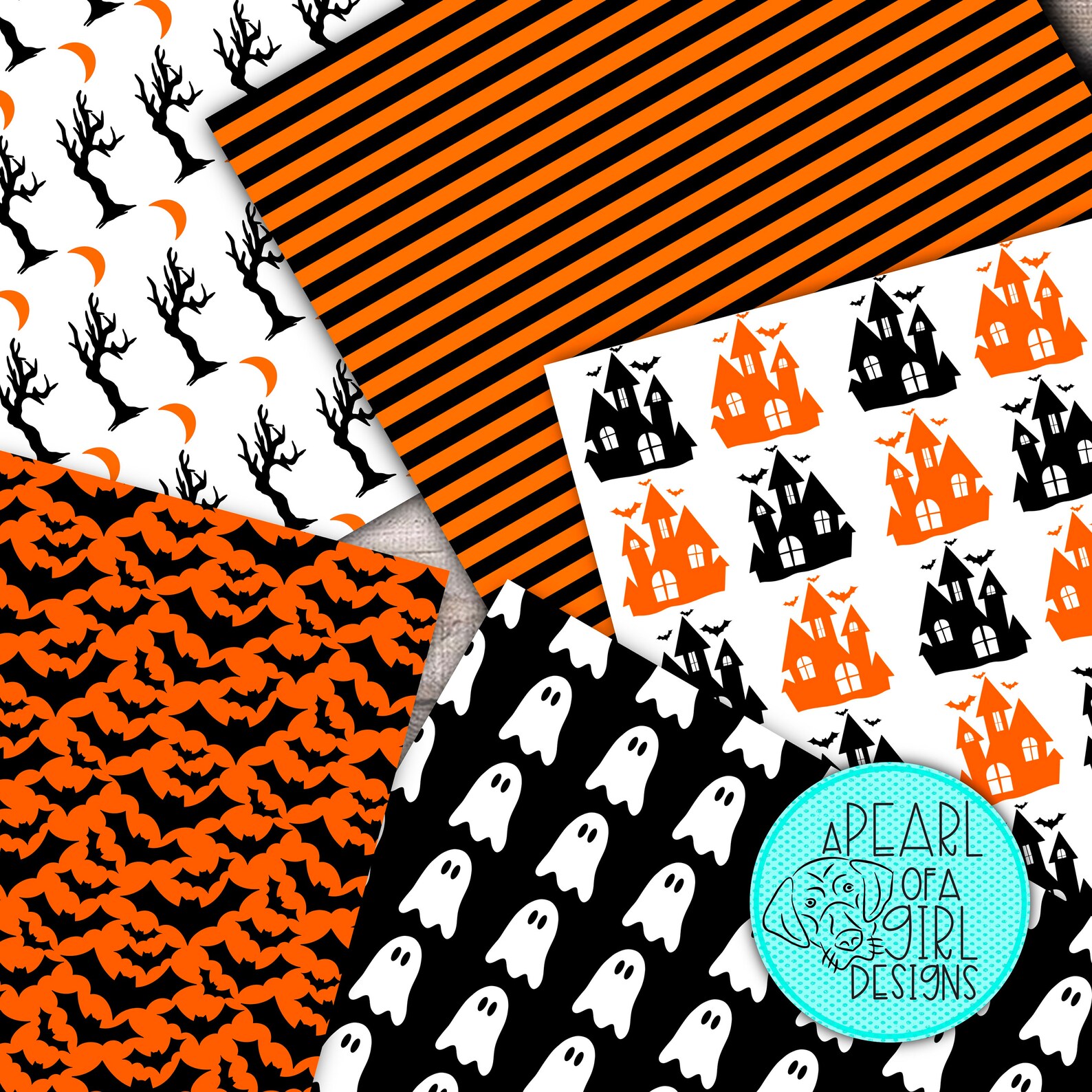 Halloween Digital Paper, Halloween Paper Pack, Halloween Scrapbook ...