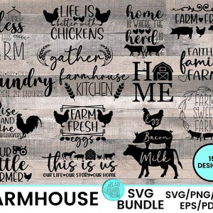 Farmhouse SVG Bundle, Farmhouse Sign SVG, Farm Life SVG, Farm Cut File ...