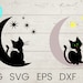 Cat Moon SVG, SVG Bundle, Cat Png, Dxf, Eps, Cut File Bundle, Cat SVG ...