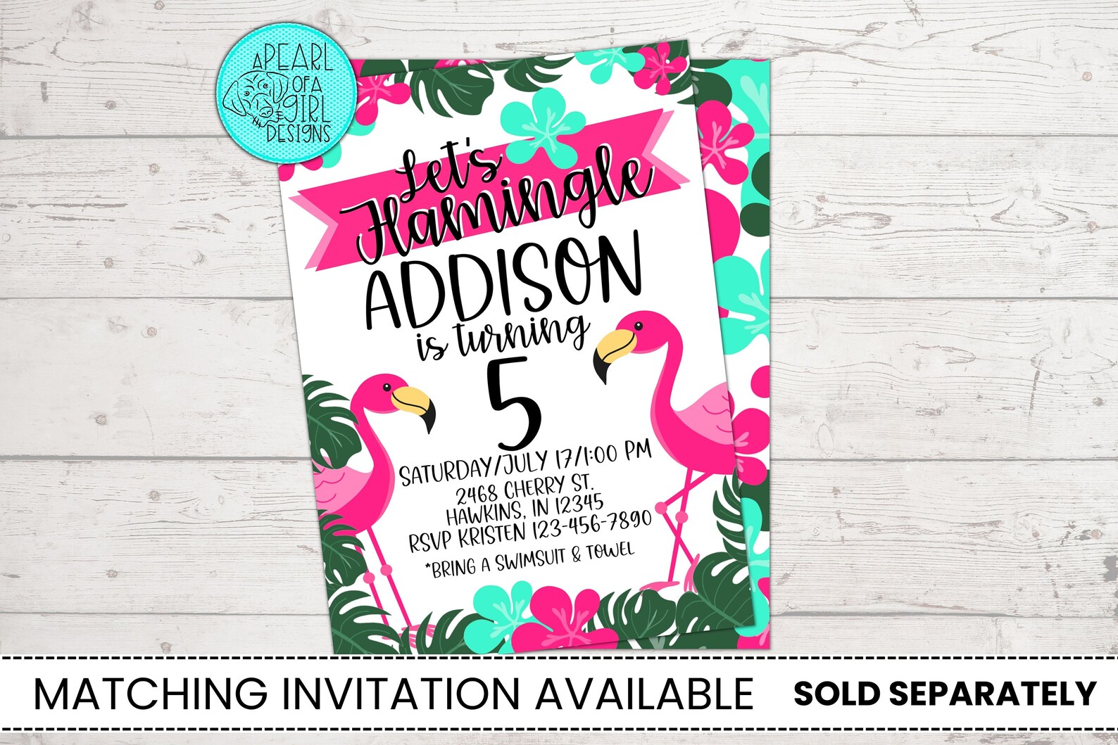 Flamingo Party Signs, Flamingo Birthday Party Decoration, Flamingo ...