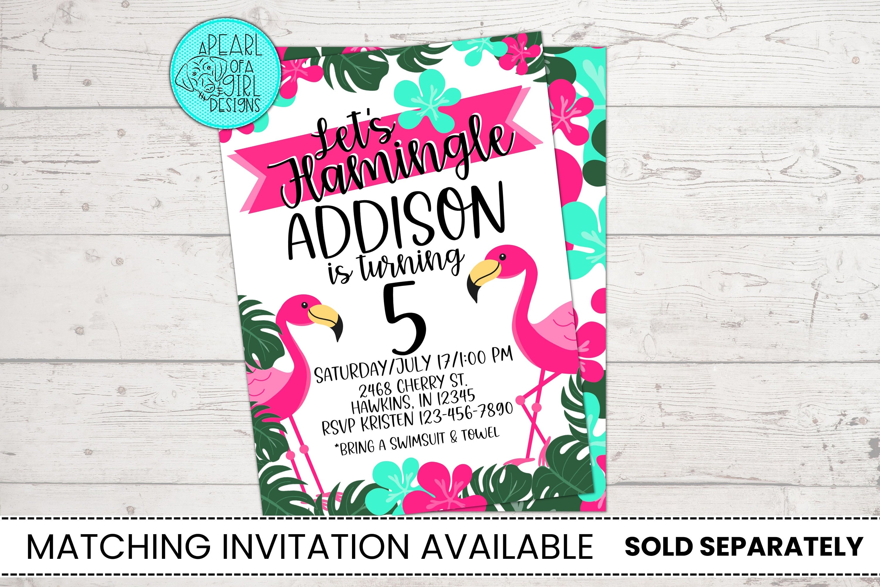 Flamingo Party Signs, Flamingo Birthday Party Decoration, Flamingo ...
