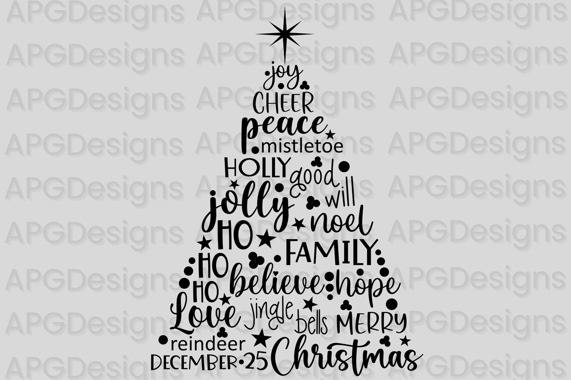 Christmas Tree SVG, Christmas Sign SVG, Merry Christmas SVG, Christmas ...