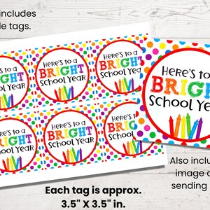 Bright School Year Tag, Back to School Tag, First Day of School ...