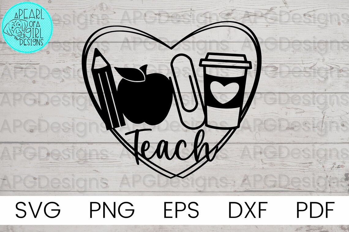 Teacher Heart SVG Teaching Svg Teacher Love Svg Teacher - Etsy