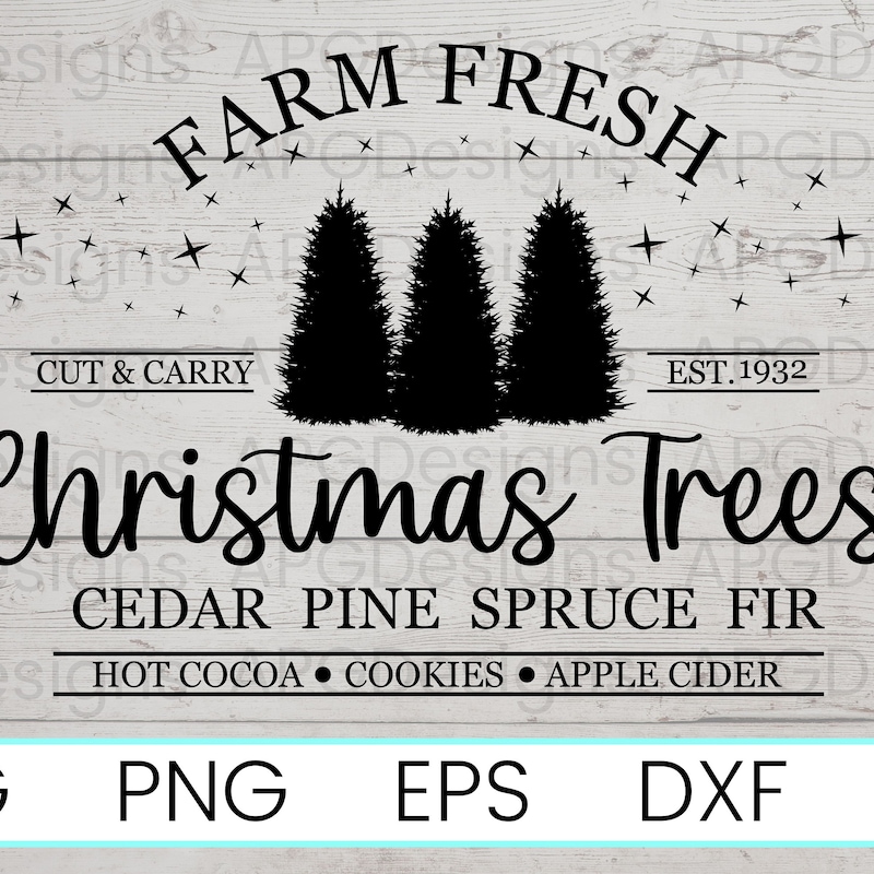 Tree Farm Black Decal - Etsy