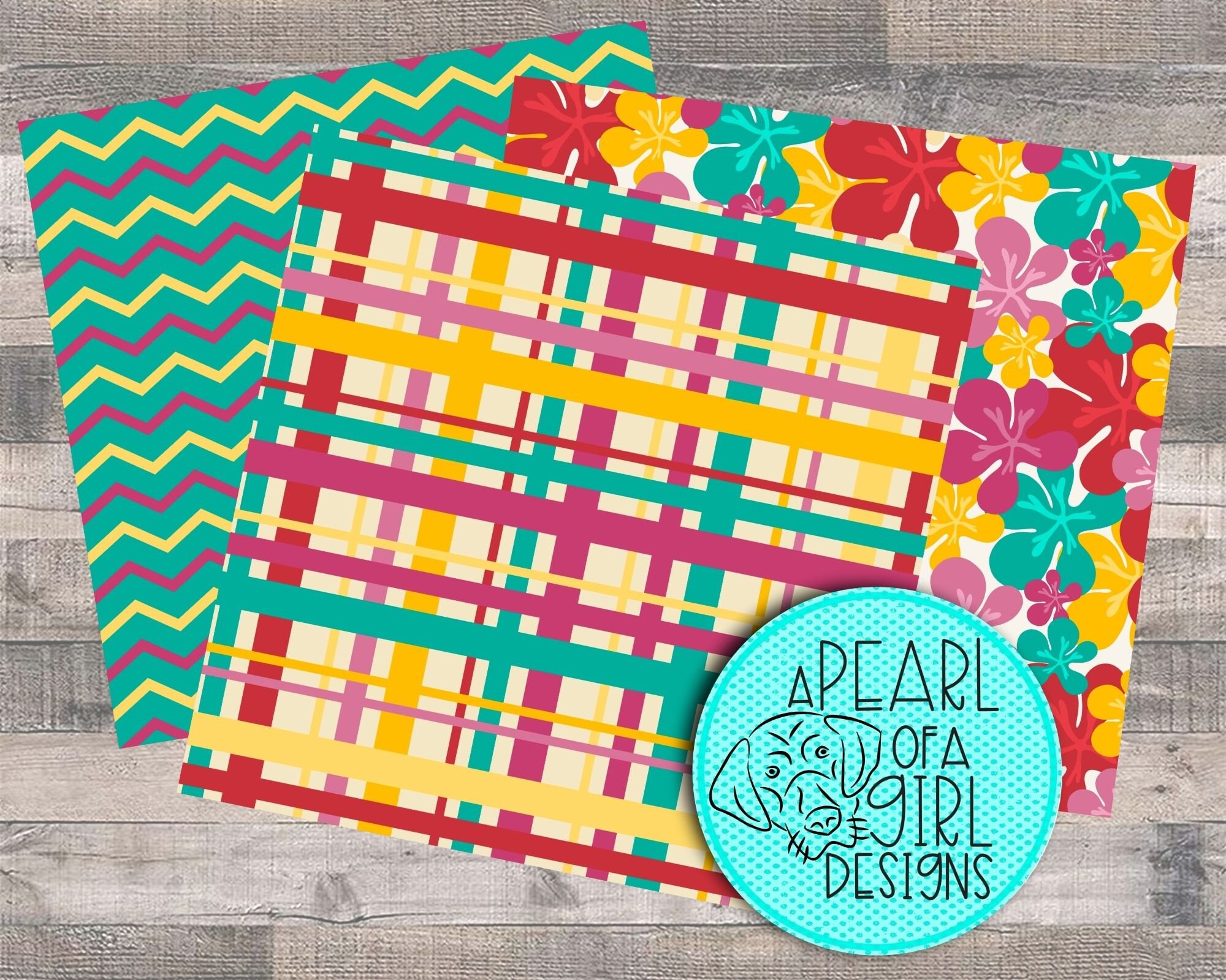 Cool Caribbean Digital Paper Pack, Printable Paper, Background ...