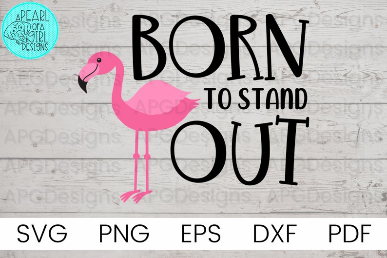 Flamingo SVG Born to Stand Out SVG Flamingo Clipart - Etsy