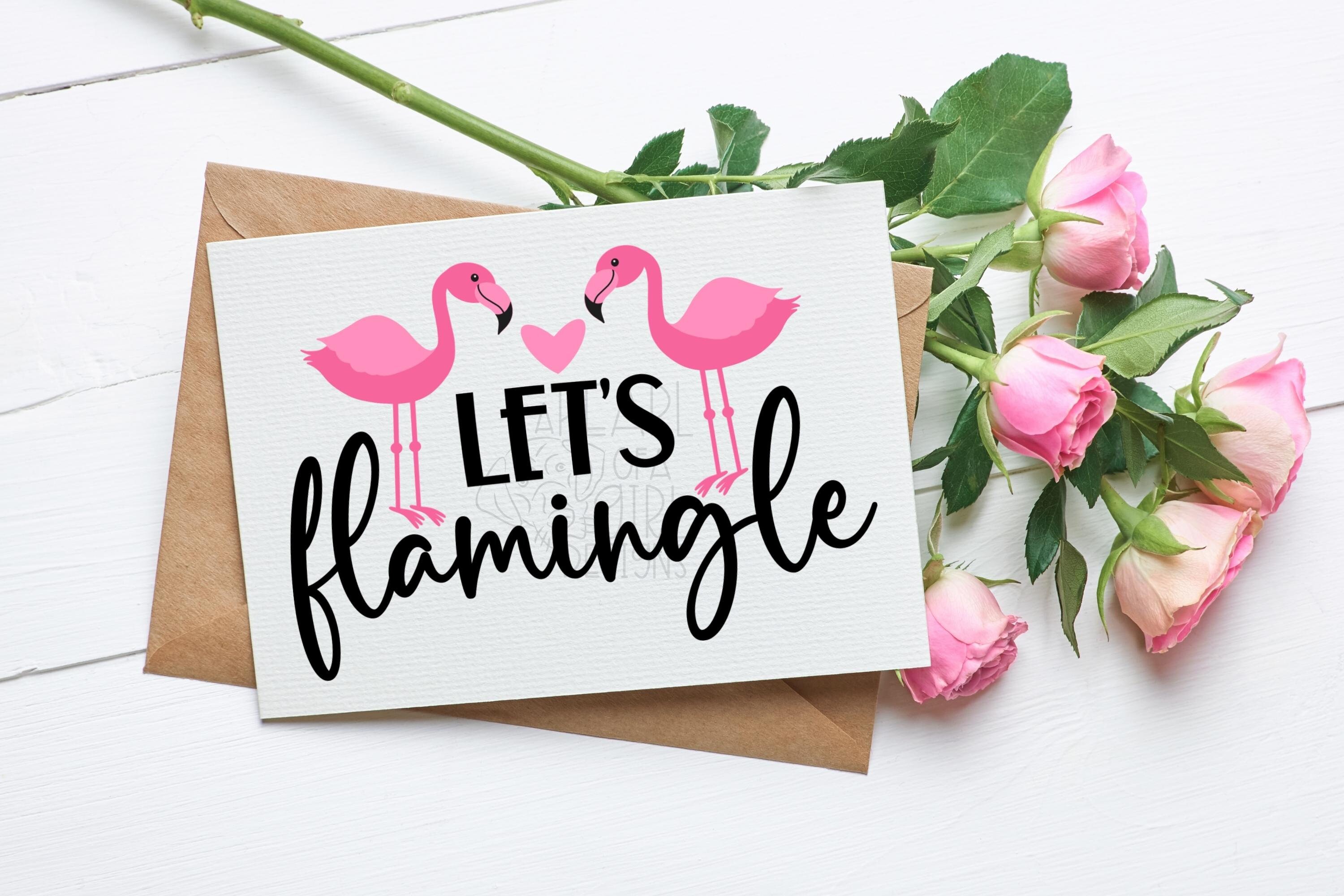 Let's Flamingle SVG Flamingo SVG Flamingo Clipart - Etsy