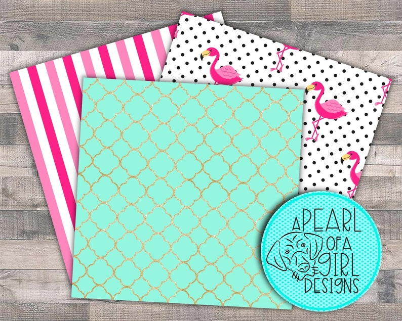 Flamingo Digital Paper Flamingo Background Tropical Pattern - Etsy