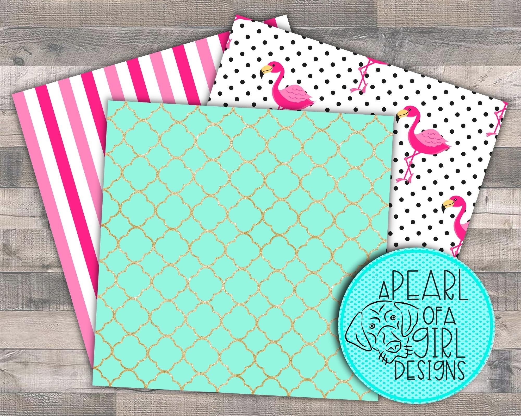 Flamingo Digital Paper Flamingo Background Tropical Pattern - Etsy