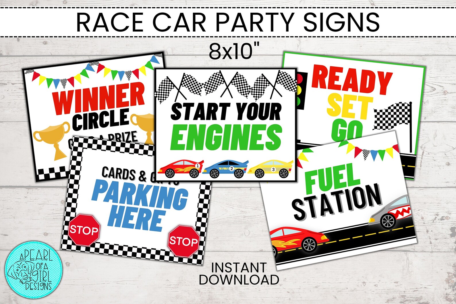 Race Car Party Signs, Race Car Birthday Party Decoration, Car Party ...