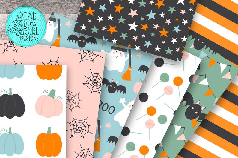 Ghost Digital Paper, Halloween Digital Paper, Ghost Party Paper ...