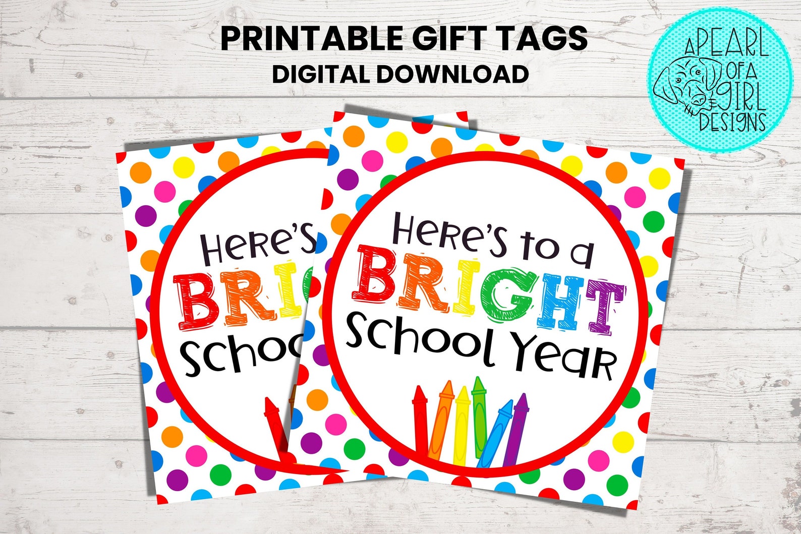 Bright School Year Tag, Back to School Tag, First Day of School ...