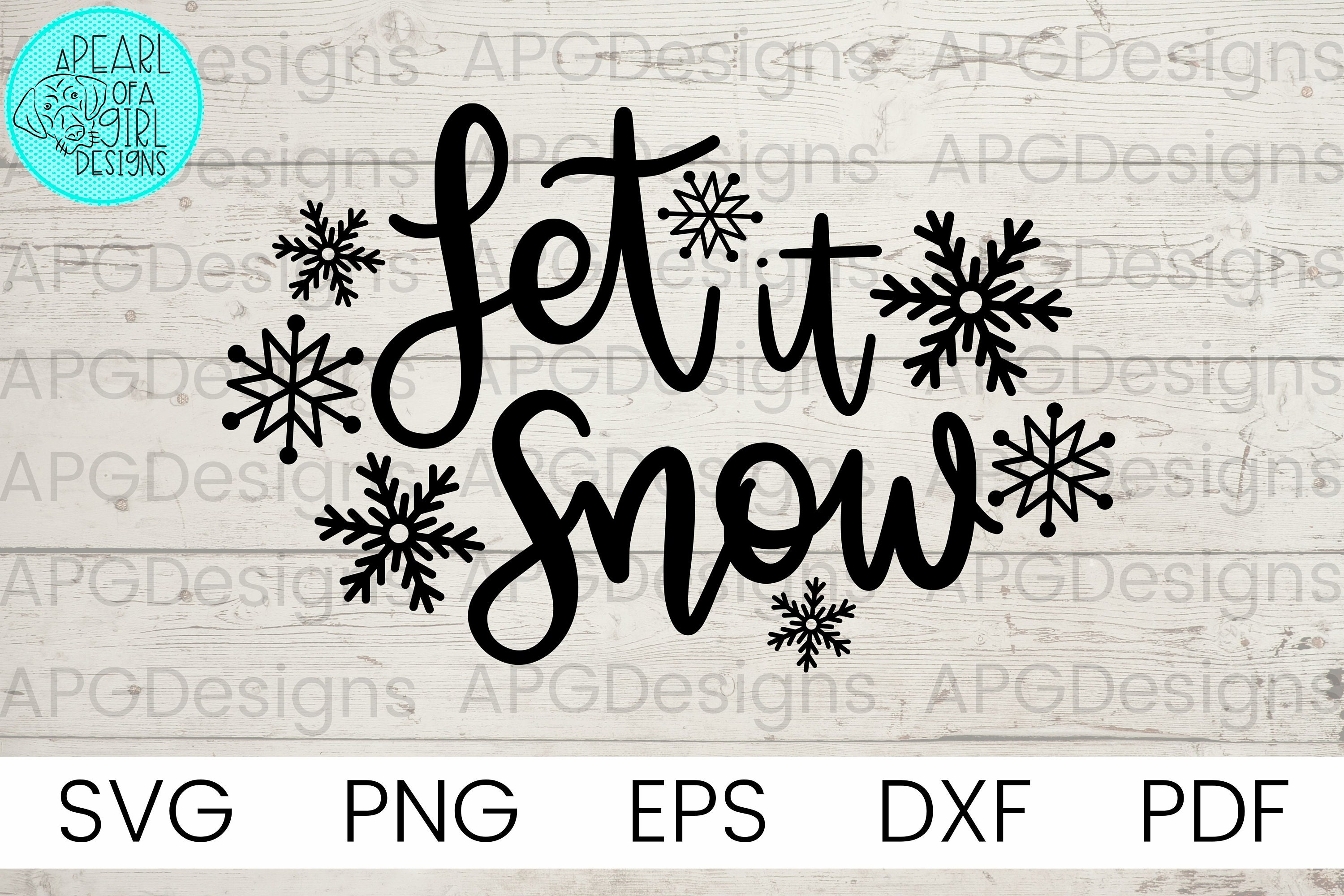 Let It Snow SVG, Christmas SVG, Let It Snow Sign, Snowflake SVG, Cricut ...