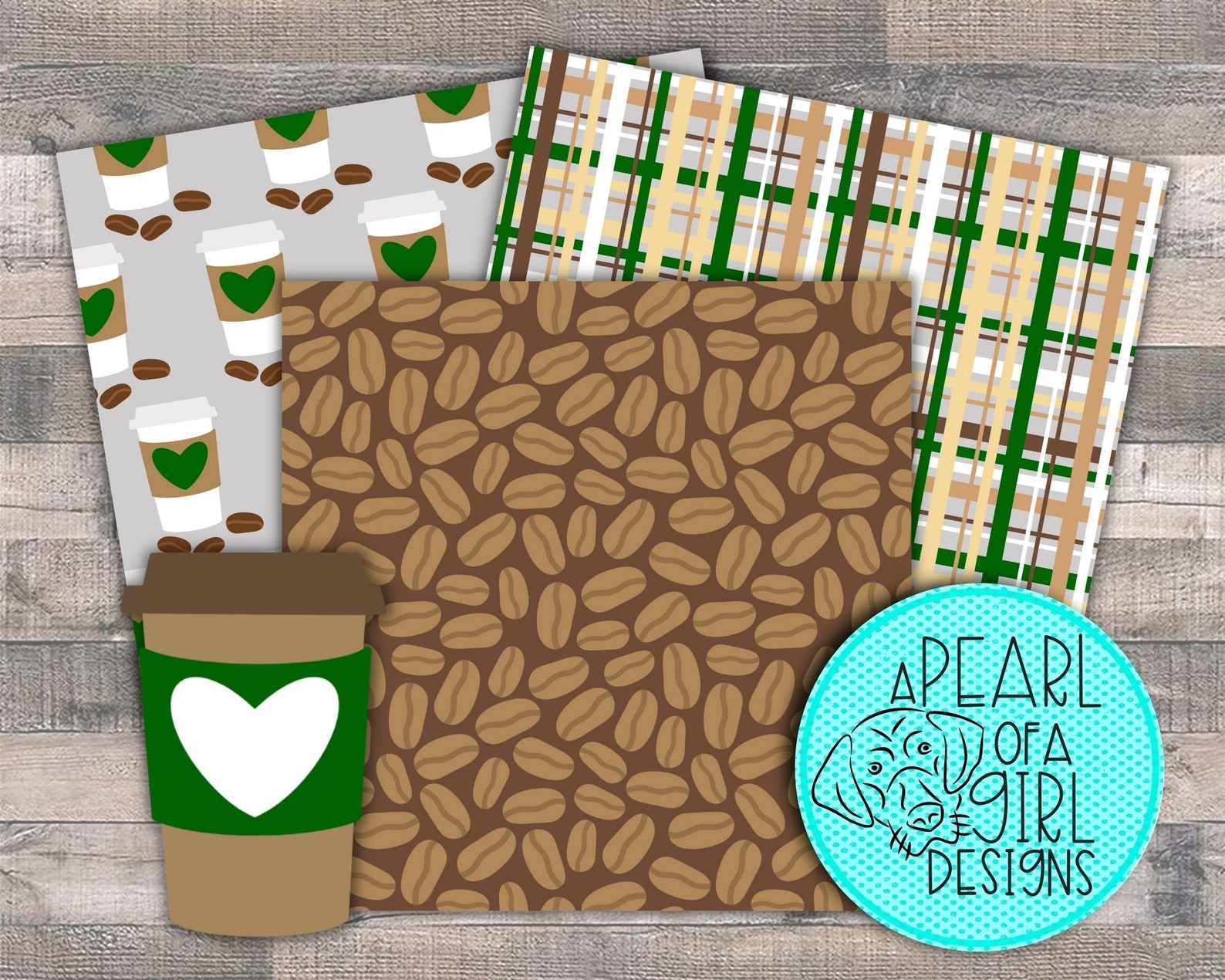 Coffee Lover Digital Paper Pack, Printable Paper, Coffee Paper ...