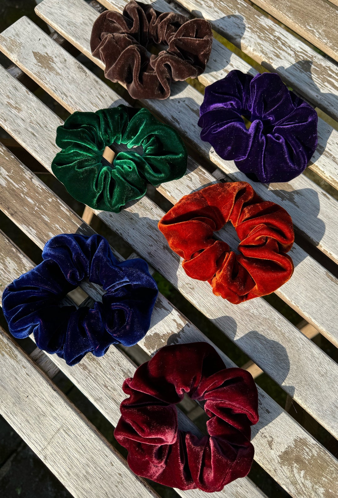Large-sized Super Soft Silk Velvet Scrunchies, Beautifully Hand Sewn ...