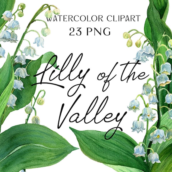 Lily of the Valley Paper Border Clip Art - Etsy