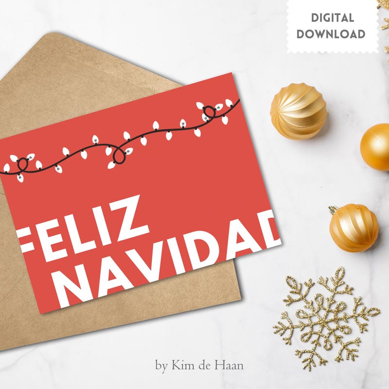 Spanish Holiday Card - Etsy