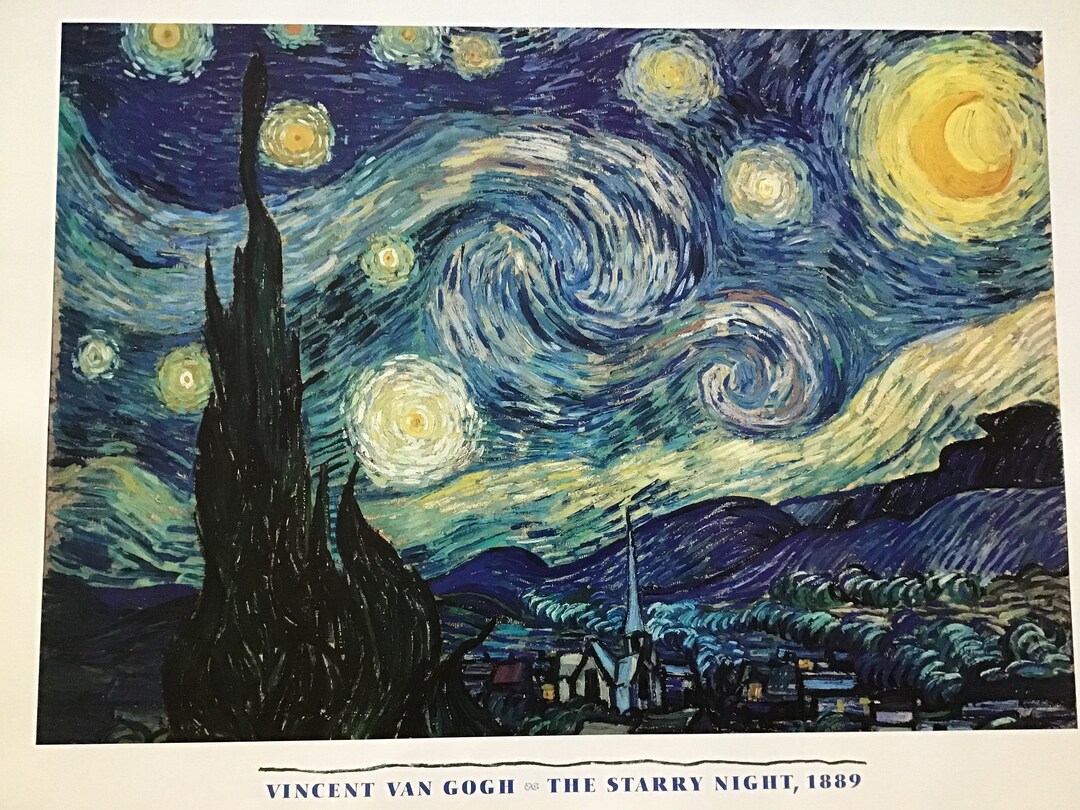 Vincent Van Gogh the Starry Night Museum of Modern Art 1992 - Etsy