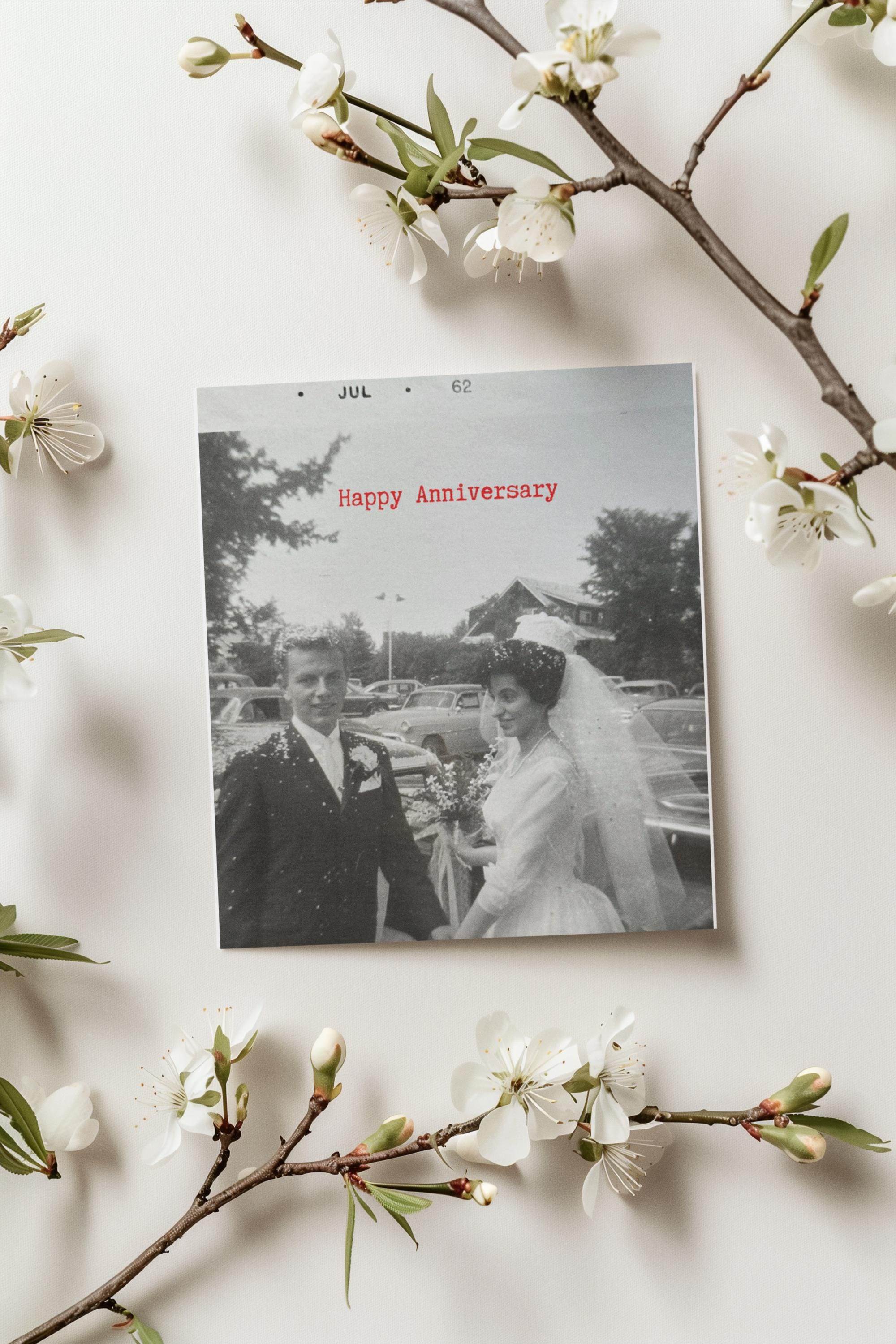 Personalized Photo Anniversary Card | Customized Anniversary Cards ...