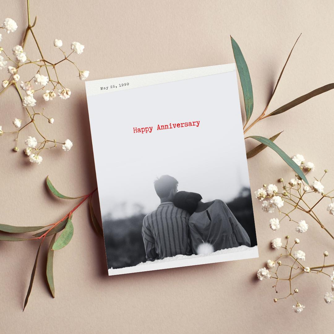 Personalized Photo Anniversary Card | Customized Anniversary Cards ...