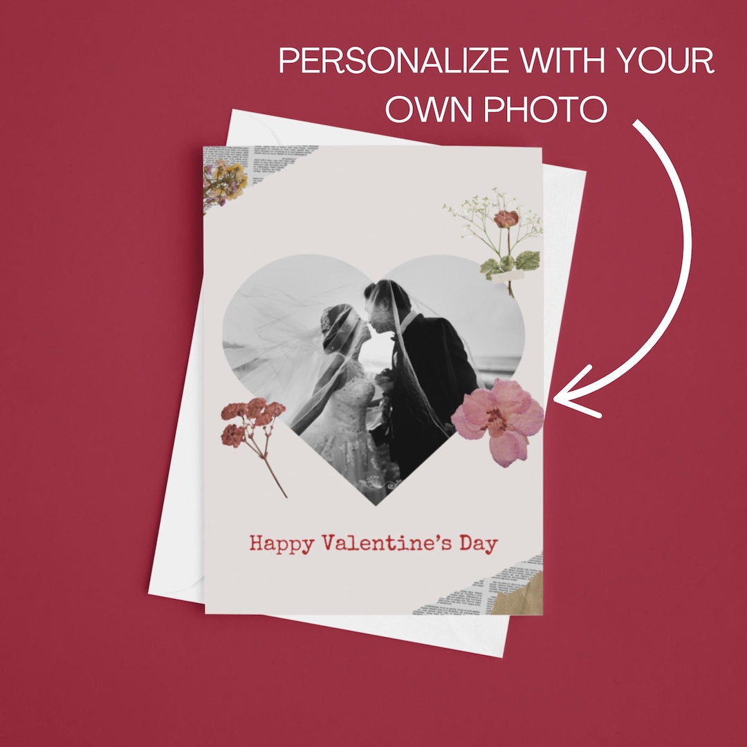 Personalized Photo Valentine's Day Card | Customized Valentine's Day ...