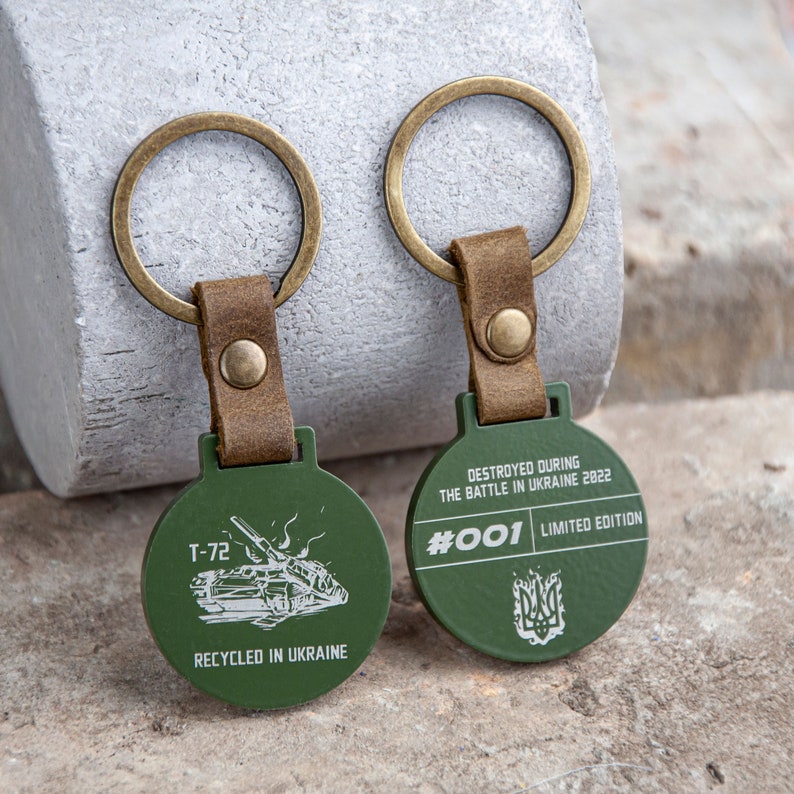 Piece of Russian Tank Keychain, Destroyed Tank Recycled in Ukraine ...