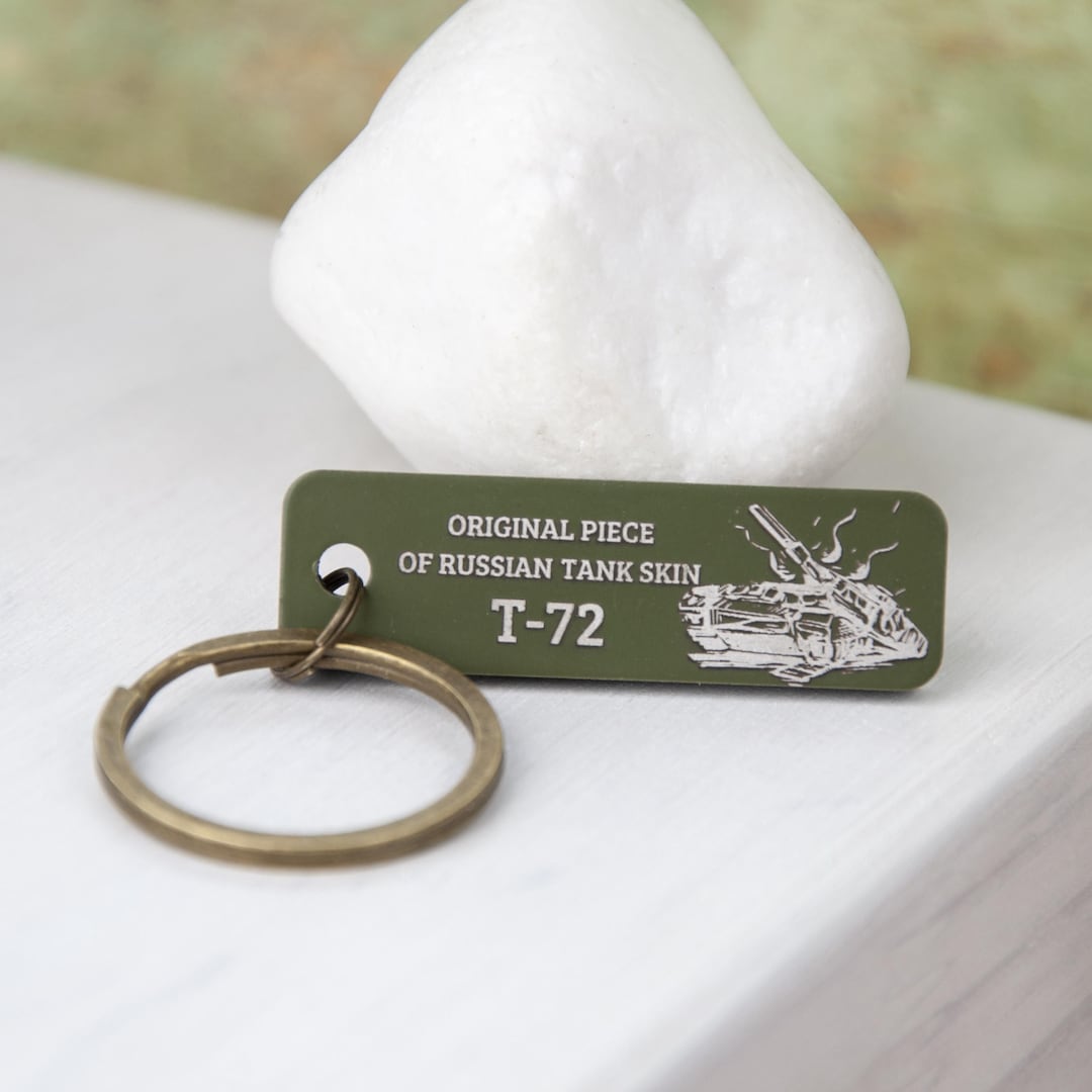 Piece of Russian Tank Keychain, Destroyed Tank Recycled in Ukraine ...