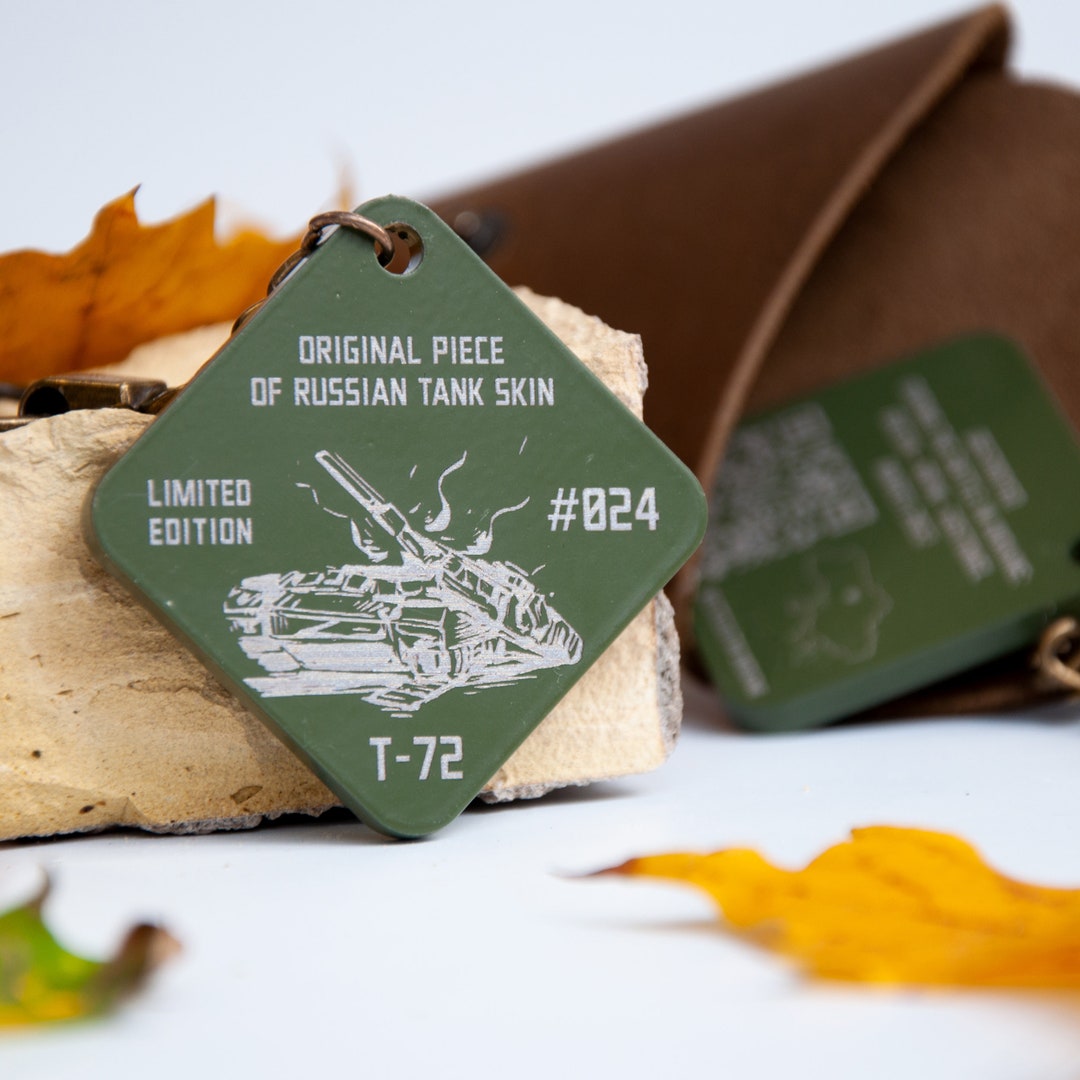 Tank Keychain Recycled Piece of Russian Tank Skin Ukraine - Etsy