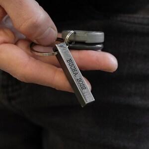 Trident Keychain, Tryzub Gift From Ukraine, Personalized Bar Key Fob ...