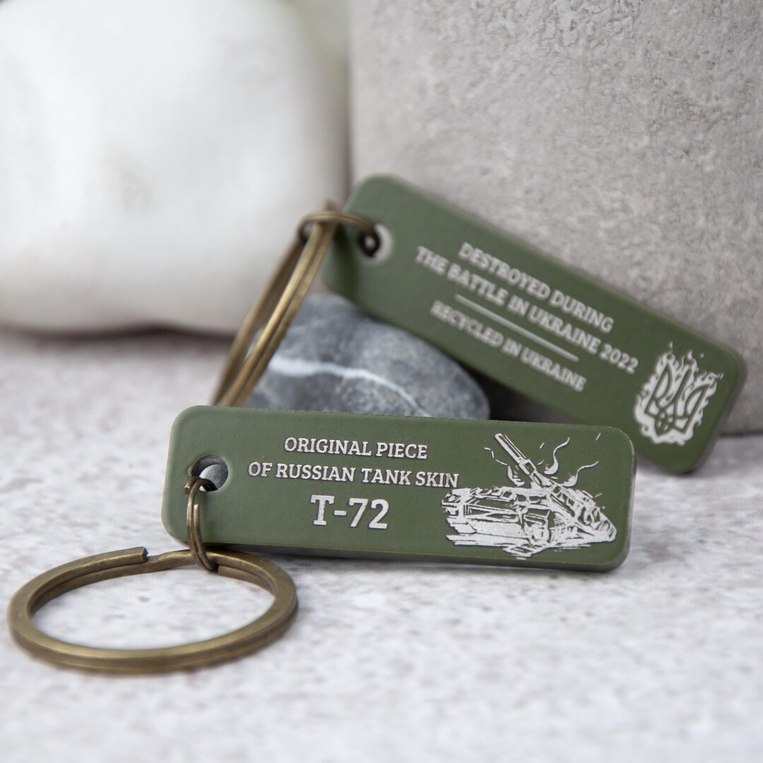 Mens Christmas Gift Piece of Russian Tank Keychain, Destroyed Tank ...