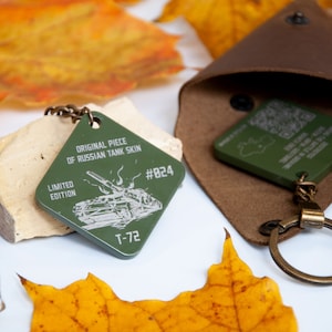 Ukraine Keychain, Piece of Russian Tank Skin, Made in Ukraine, Custom ...