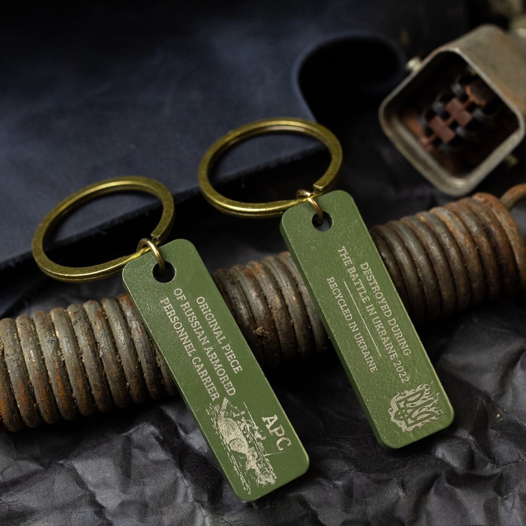 Ukraine Keychain, Key Chain From Piece of Destroyed Russian Carrier ...