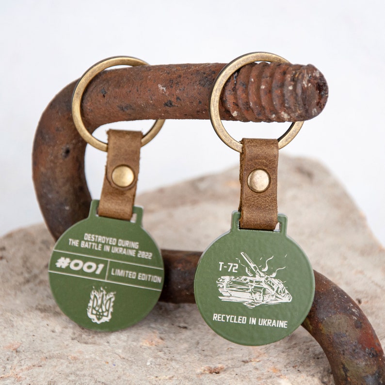 Piece of Russian Tank Keychain, Destroyed Tank Recycled in Ukraine ...
