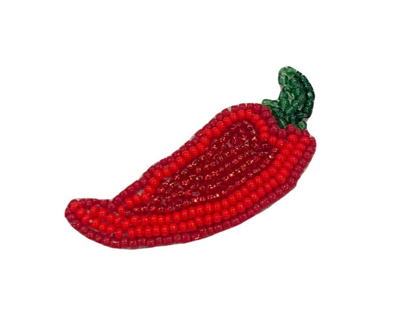 Chili Pepper Bead Embroidery T-shirt - Etsy