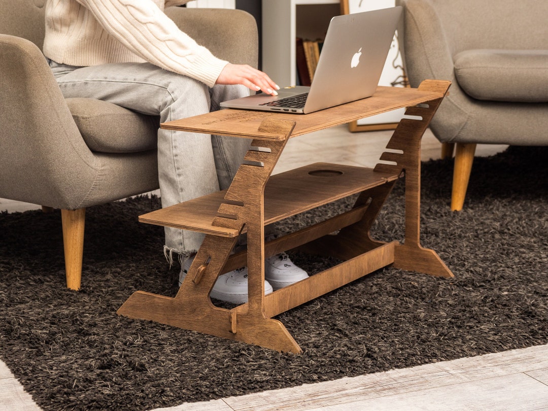 Laptop Stand , Standing Desk Laptop Stand, Wood Work Station , Modern ...